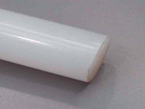 White PP Nylon Threaded Rod For Industrial Seal , Solid Round Plastic Rods