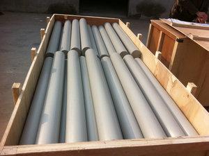 White PP Nylon Threaded Rod For Industrial Seal , Solid Round Plastic Rods