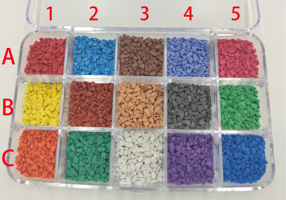 70 Shore A Colored EPDM Granules with 18% EPDM Content