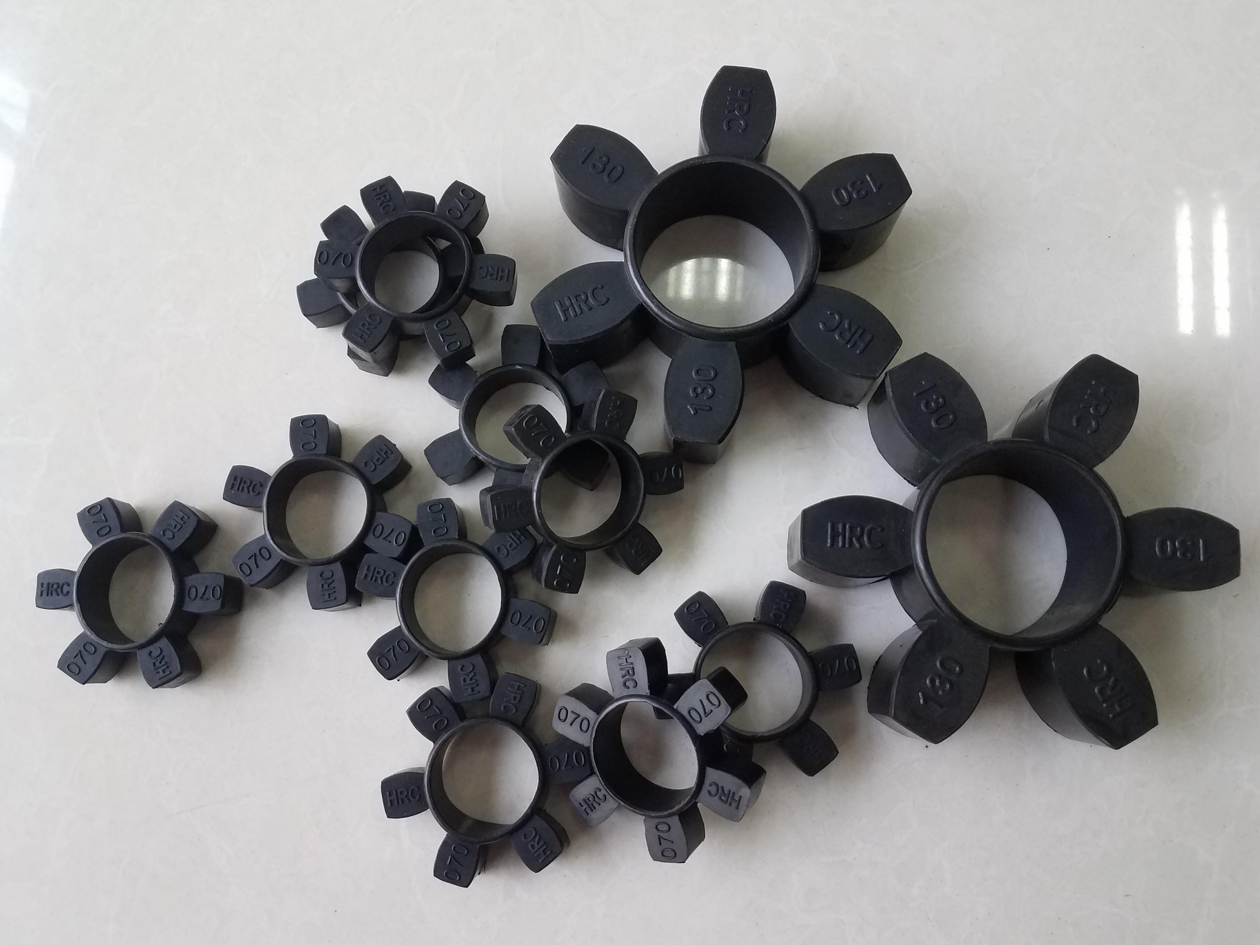 Black Color HRC PU Coupling Tensile Strength 50Mpa F Flange Type