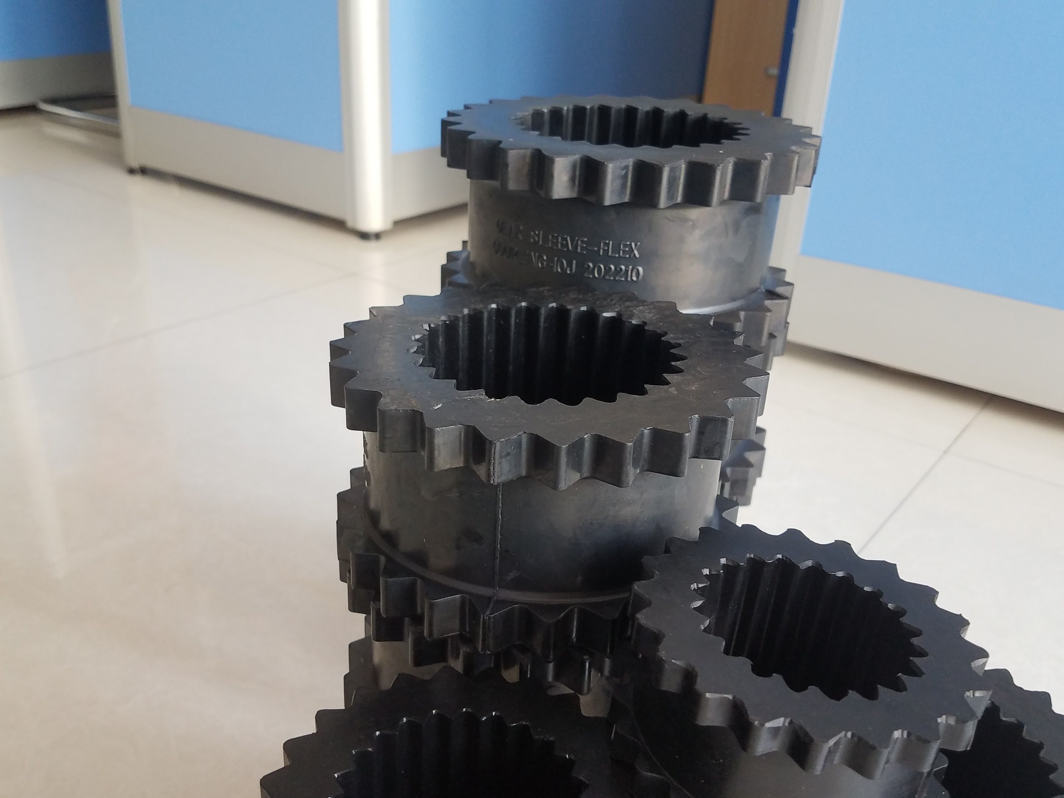 Black Color 3J - 11J Gear Rubber Polyurethane Coupling For Air Compressor