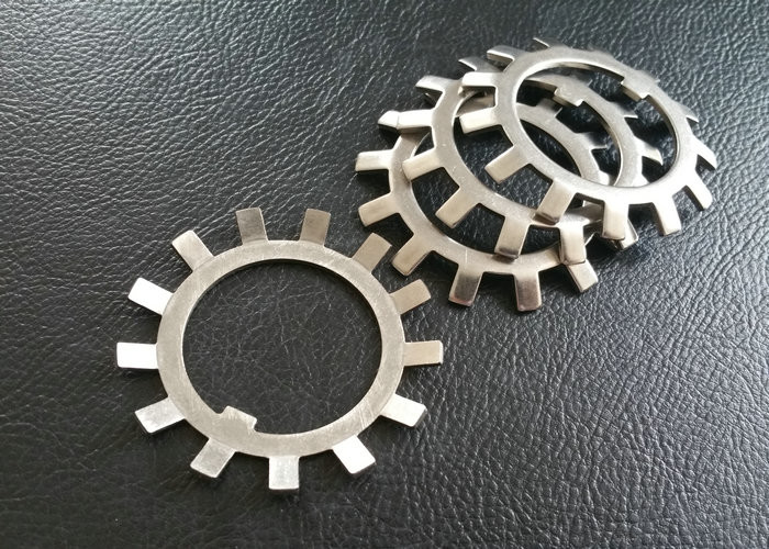 SS304 , SS316 Steel Lock Washer With External Teeth Serrated Natural Color