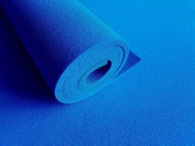 Blue Color Silicone Sponge Sheet Impression Fabric