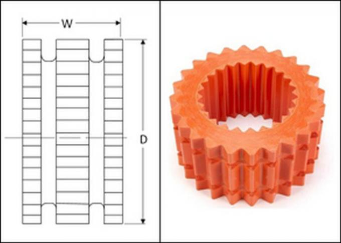 4H-11H Hytrel Coupling Element by Dupont Hypalon Material with Red color